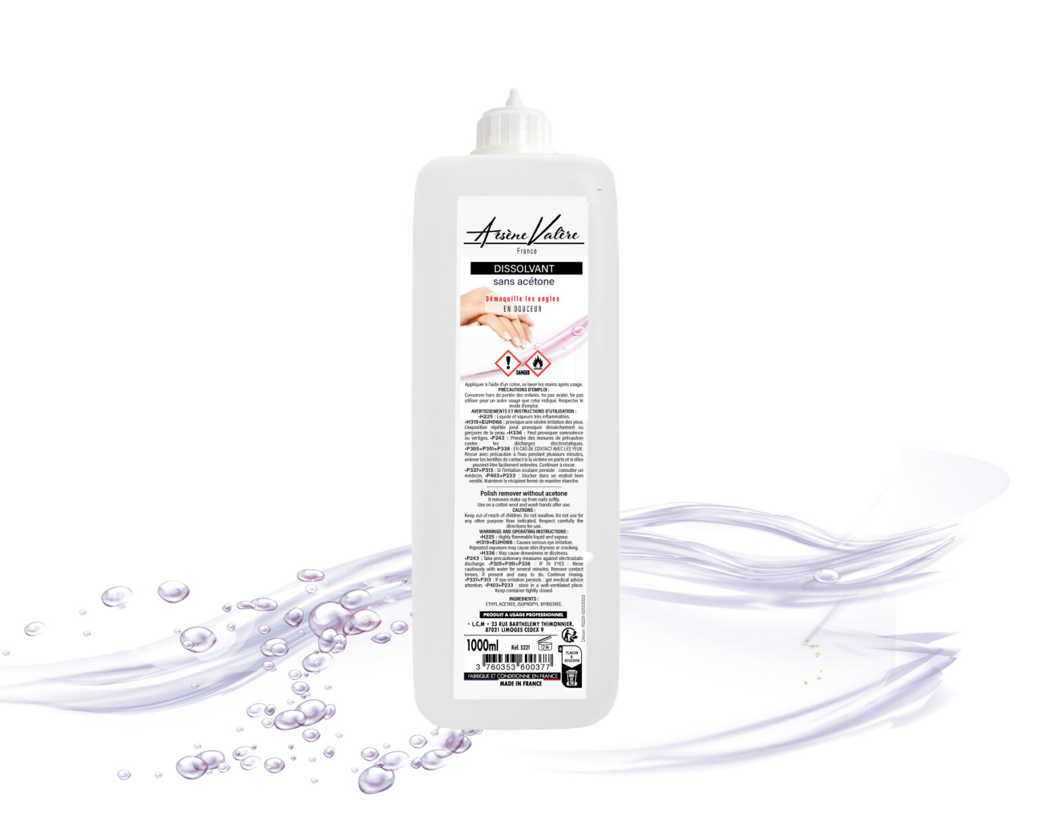 Dissolvant professionnel pour les ongles sans acétone